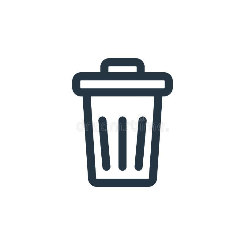 Garbage Vector Icon. Garbage Editable Stroke. Garbage Linear Symbol for ...
