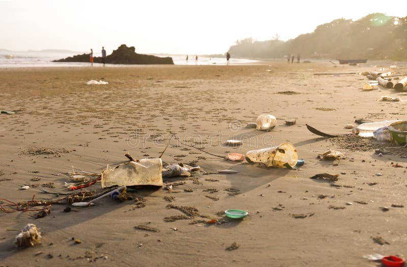 Garbage Wash Up on the Beach Stock Image - Image of care, ethics: 120921509