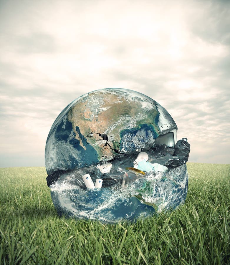 Garbage world stock photo. Image of ecology, grass, future - 32717882