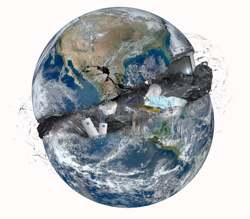 Garbage world stock image. Image of education, future - 32717885