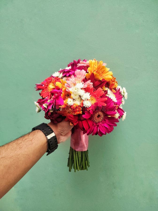 Garbera bouquet stock photo. Image of bouquet, spring - 227277686