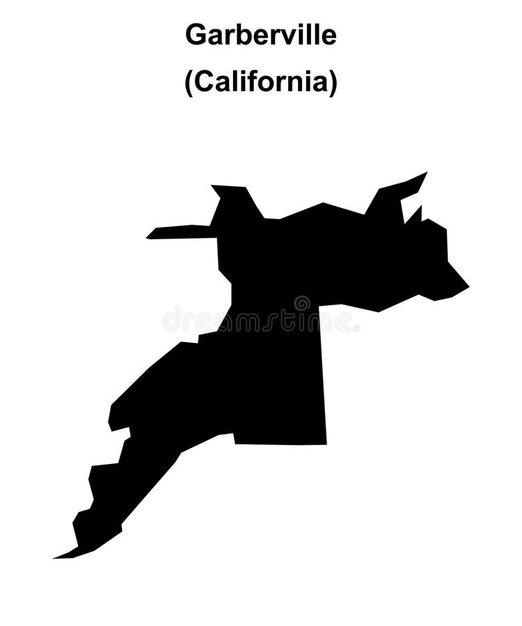 Garberville Outline Map Stock Illustrations – 1 Garberville Outline Map ...