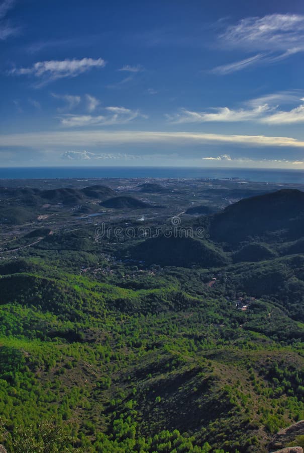 The Garbi Viewpoint in the Sierra Calderona of Valencia Stock Image ...
