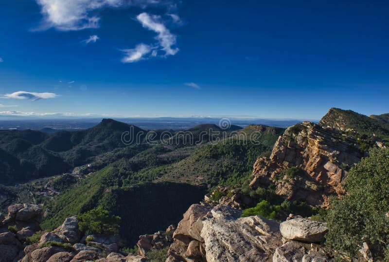 The Garbi Viewpoint in the Sierra Calderona of Valencia Stock Image ...