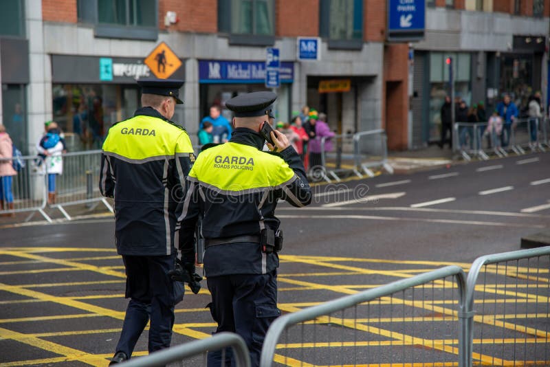 Patrick Day in Ireland, Garda at Work, Limerick, Ireland,17.03.2023 ...