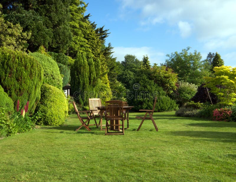 View of Garden through a Window Stock Image - Image of sunlight, garden ...