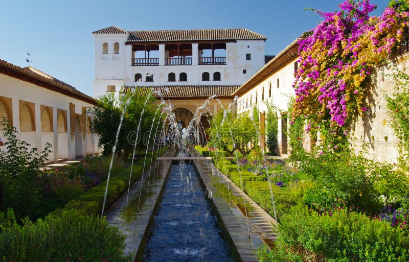 Frog Fountain in a Garden Pond Stock Image - Image of flowers ...