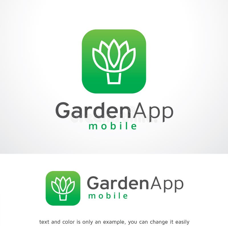 Garden App Logo Template Design Vector, Emblem, Design Concept ...