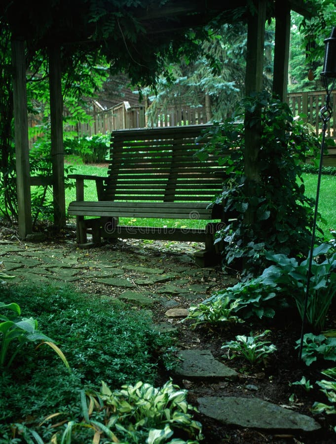 Garden Path stock image. Image of growth, garden, verdant - 1076735