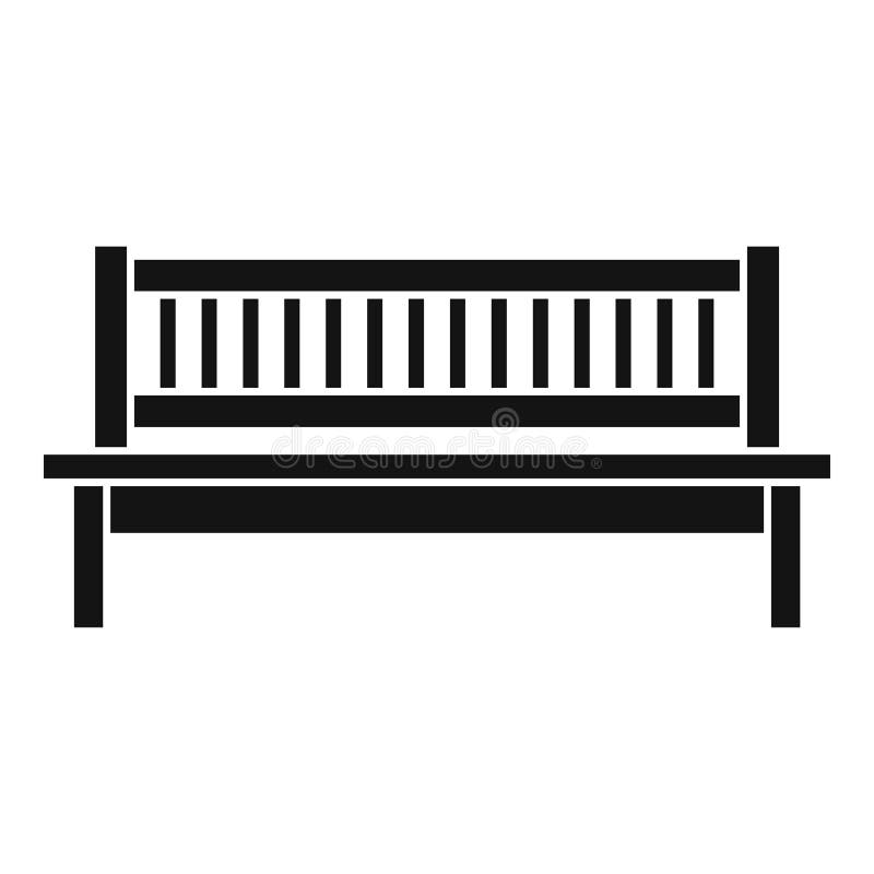 Garden Bench Icon, Simple Style Stock Vector - Illustration of front ...