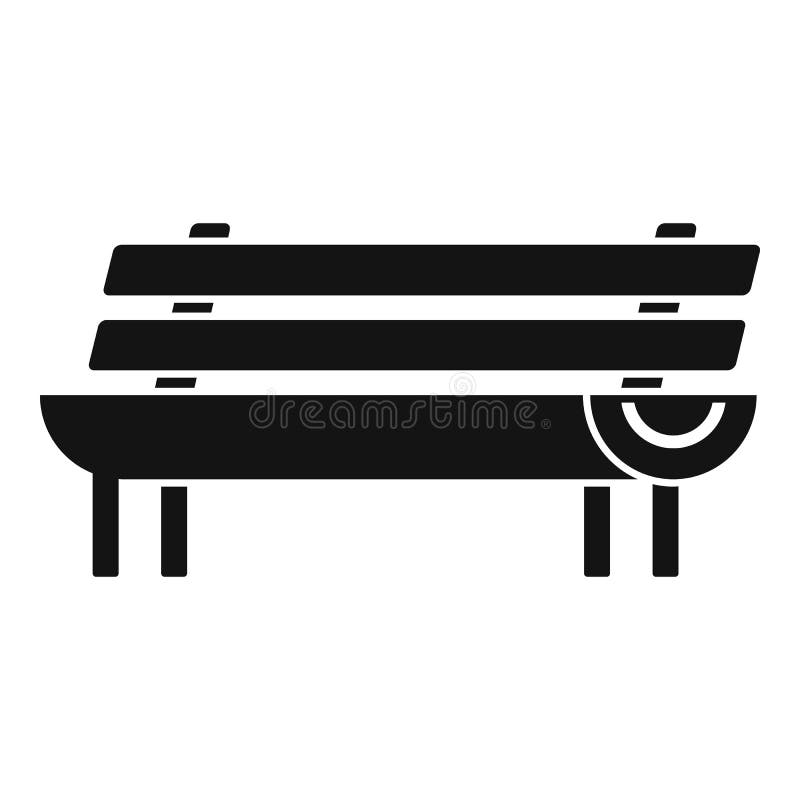 Garden Bench Icon, Simple Style Stock Vector - Illustration of front ...