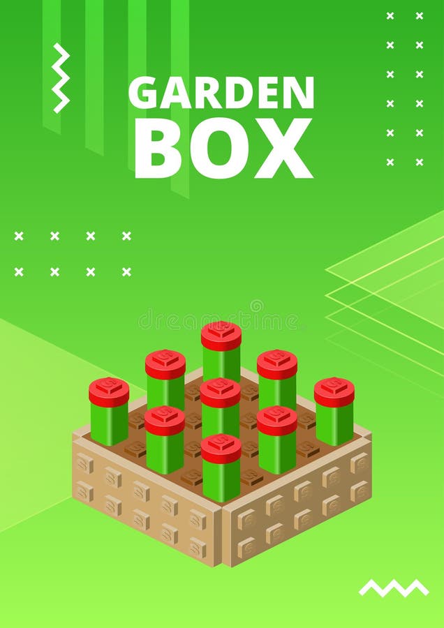Garden Box Poster for Print and Design. Vector Stock Vector ...