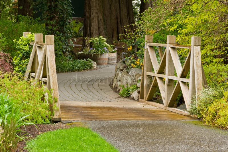 Garden Bridge stock image. Image of bridge, garden, peaceful - 13892977