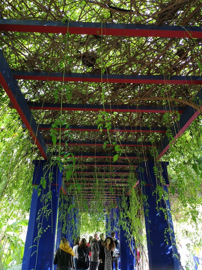 Garden Bridge Green Blue Colour Beautiful Editorial Photo - Image of ...