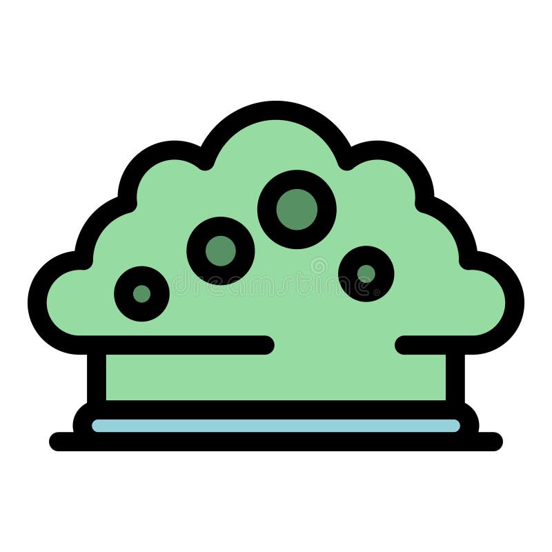 Bush Icon Line Isolated on White Background. Black Flat Thin Icon on ...