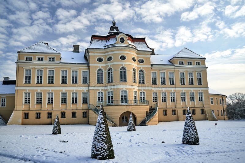 Garden and Classicist Facade of the Palace in the Village of Rogalin ...
