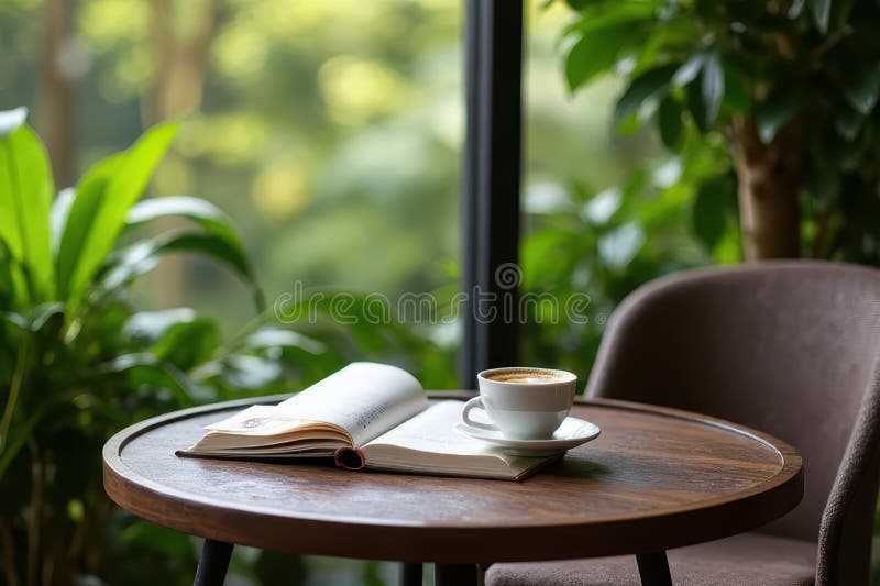 Garden Coffee Pause stock illustration. Illustration of nature - 376822464