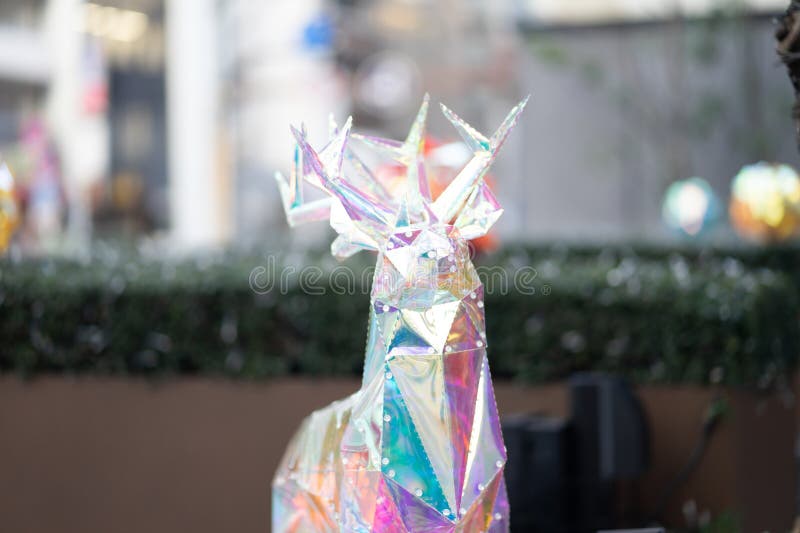 Garden Decoration Deer Made of Special Plastic, Graphic Pattern, Pastel ...