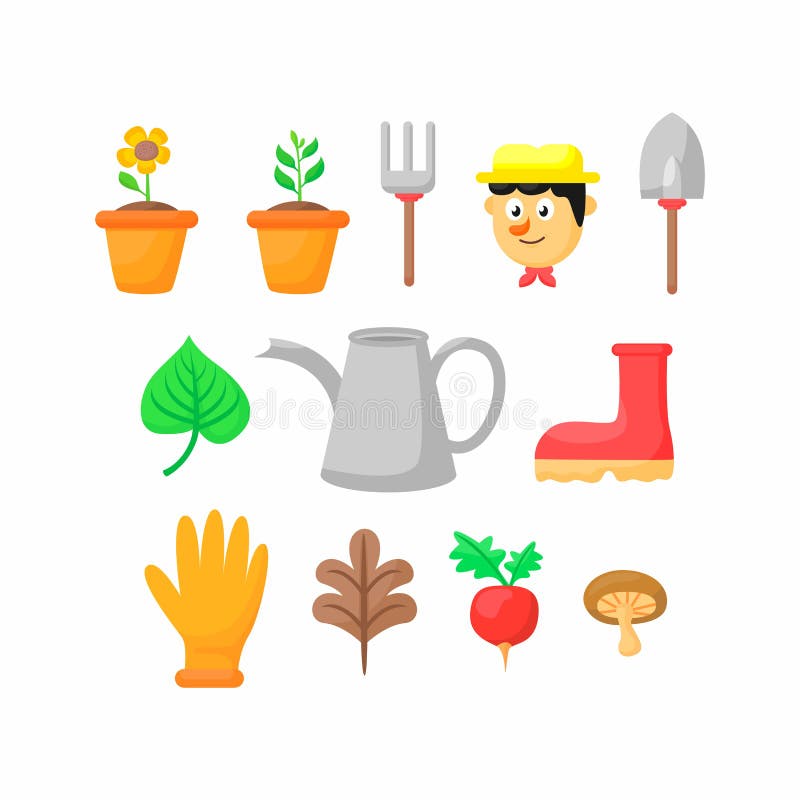 Garden doodle illustration stock vector. Illustration of collection ...