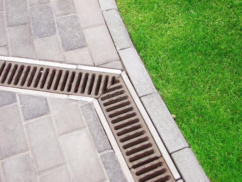 Garden drain stock image. Image of field, drown, flood - 3558621