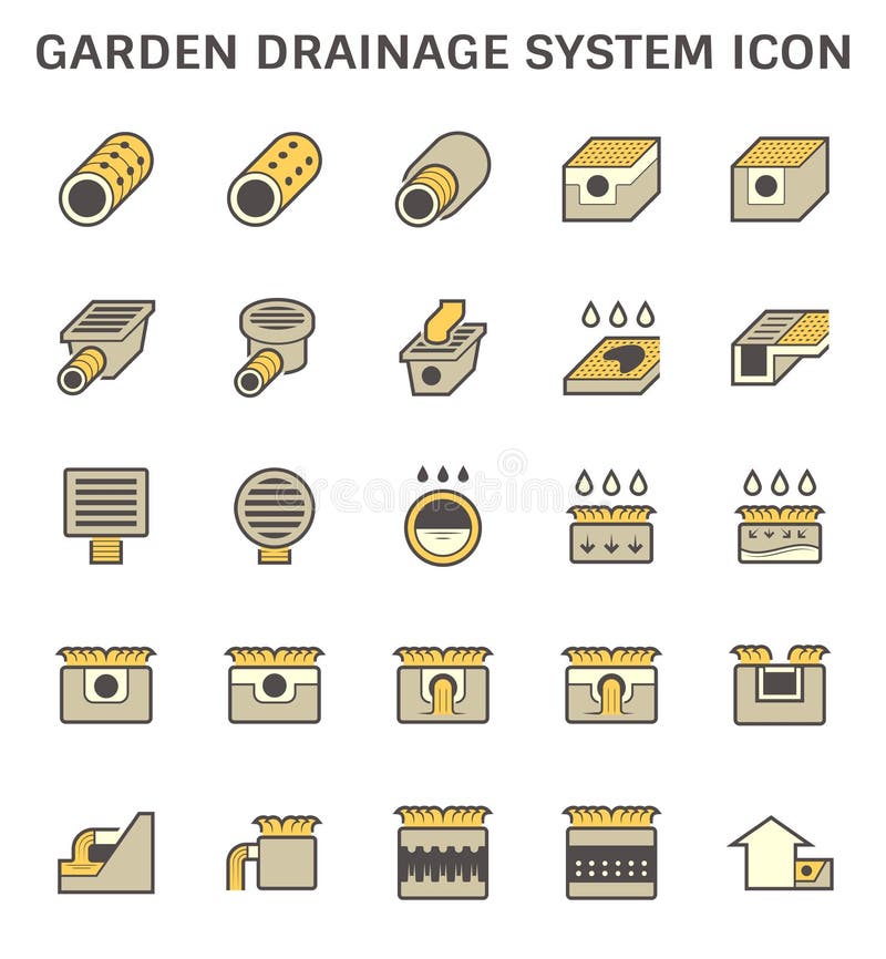Garden Drainage System Icon Stock Vector - Illustration of floor, icon ...