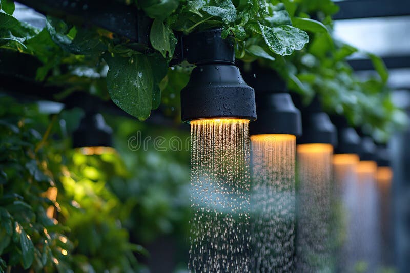 Garden Drip Irrigation System Sensor with Backyard Landscaping ...