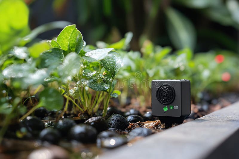 Garden Drip Irrigation System Sensor with Backyard Landscaping ...