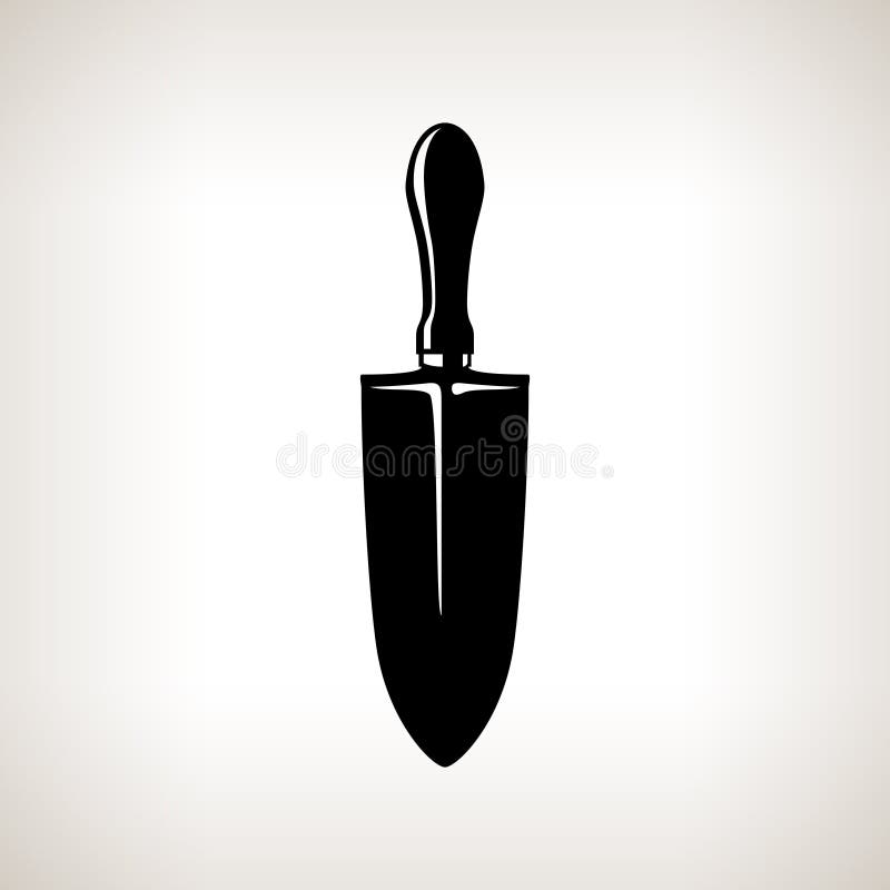 Trowel Silhouette Close Up Isolated on White Background Stock Vector ... Trowel Silhouette Close Up Isolated on White Background Stock Vector ...