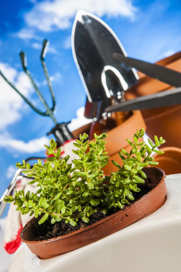 Garden Equipment with Spring Climate Stock Image - Image of season ...