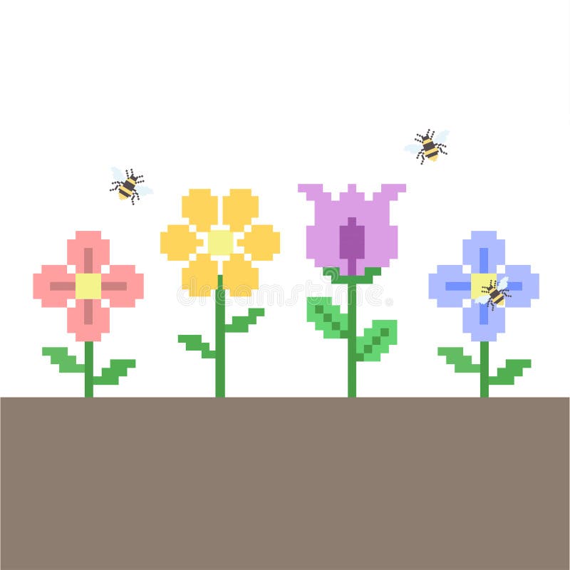 Pixel Art Tulip Stock Illustrations – 104 Pixel Art Tulip Stock ...