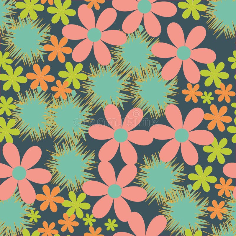 Garden flowers pattern stock vector. Illustration of seamless - 77008487