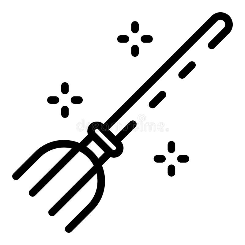 Garden Fork Icon, Outline Style Stock Vector - Illustration of outline ...