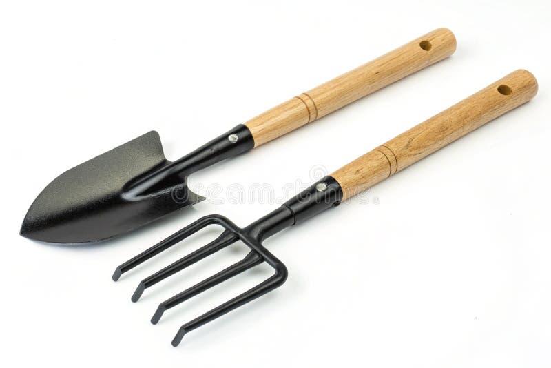 Garden Fork and Shovel stock illustration. Illustration of thumb ...