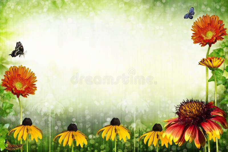 Garden frame stock illustration. Illustration of floral - 21610071