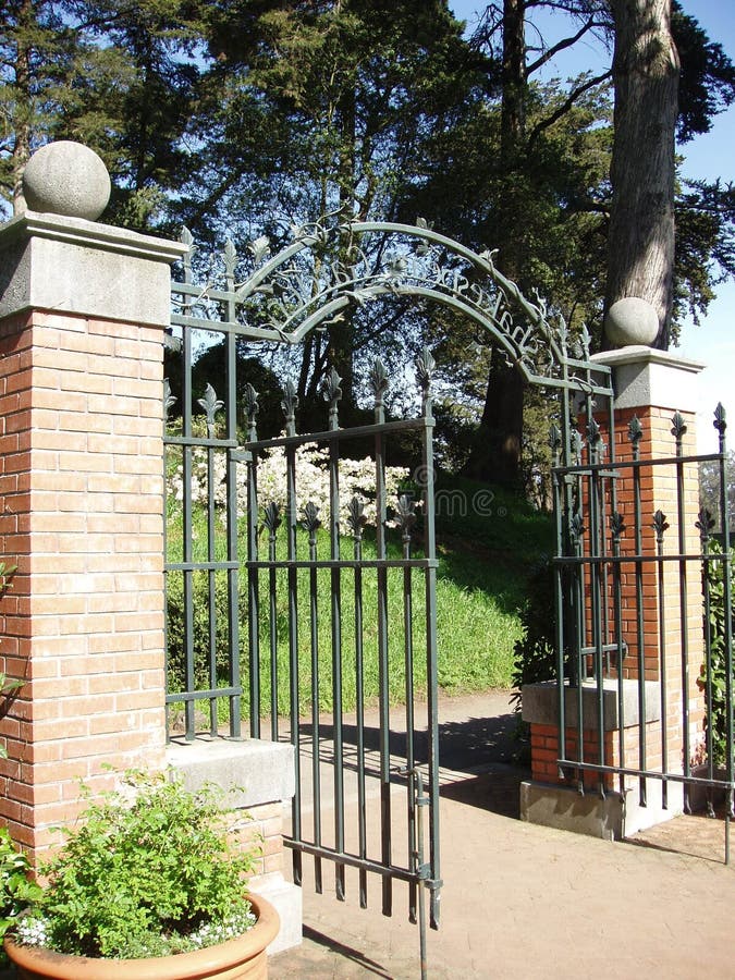 Garden Gate stock image. Image of park, iron, bright, gate - 89301