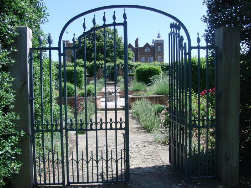 Garden Gate stock photo. Image of statelyhome, garden - 151696186