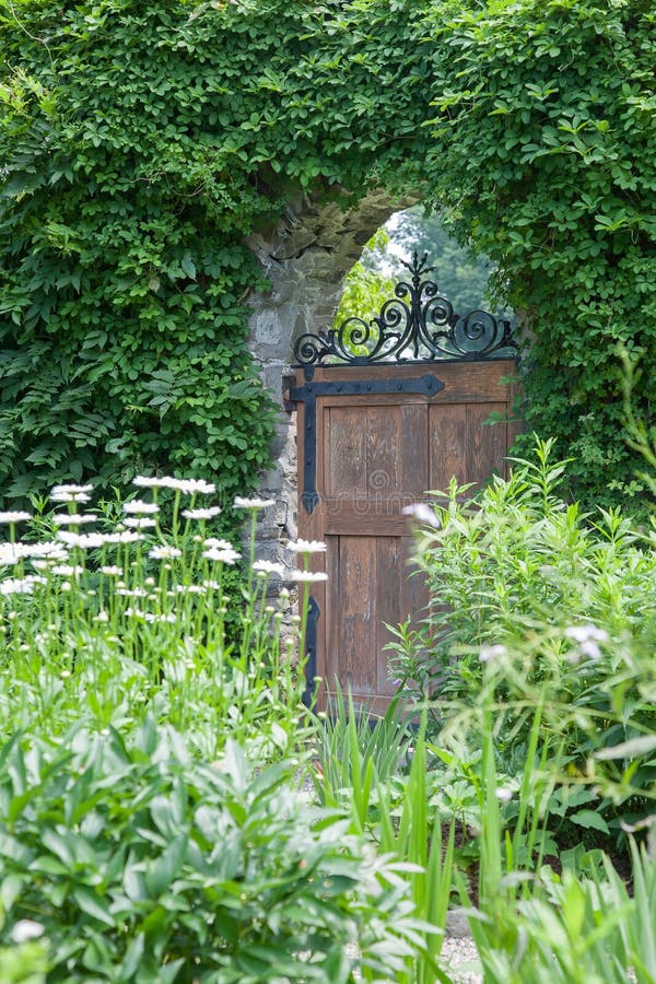 Garden Gate stock image. Image of plants, lush, garden - 42325841