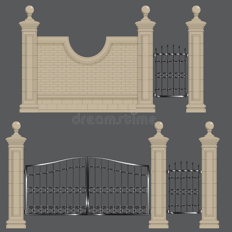 Garden gate stock illustration. Illustration of gateway - 34785009