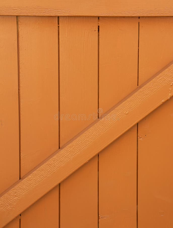 Garden Gate Painted in Light Brown Stock Image - Image of garden ...