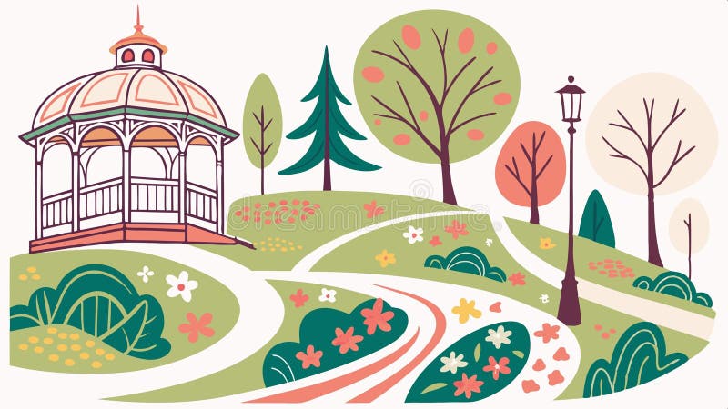 Garden Gazebo in Park, Outdoor Structure, Peaceful Scenery, Park ...