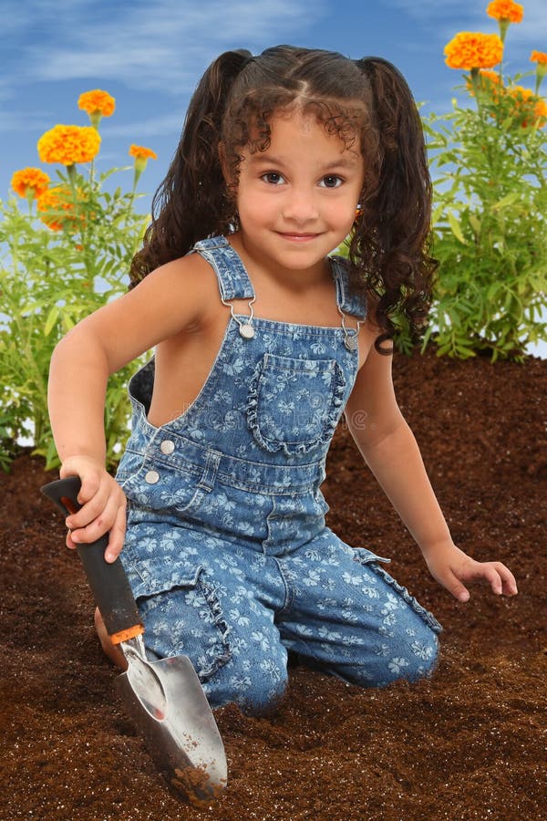Girl (7 Years) Playing the Bells Stock Image - Image of music, bells: 64449