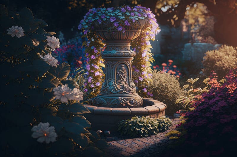 Garden of Glowing Vines & Flowers: Hyper-Detailed Epic Composition in ...