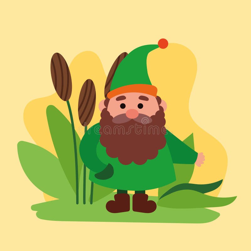 Garden Gnome Cartoon Character Vector Stock Vector - Illustration of ...