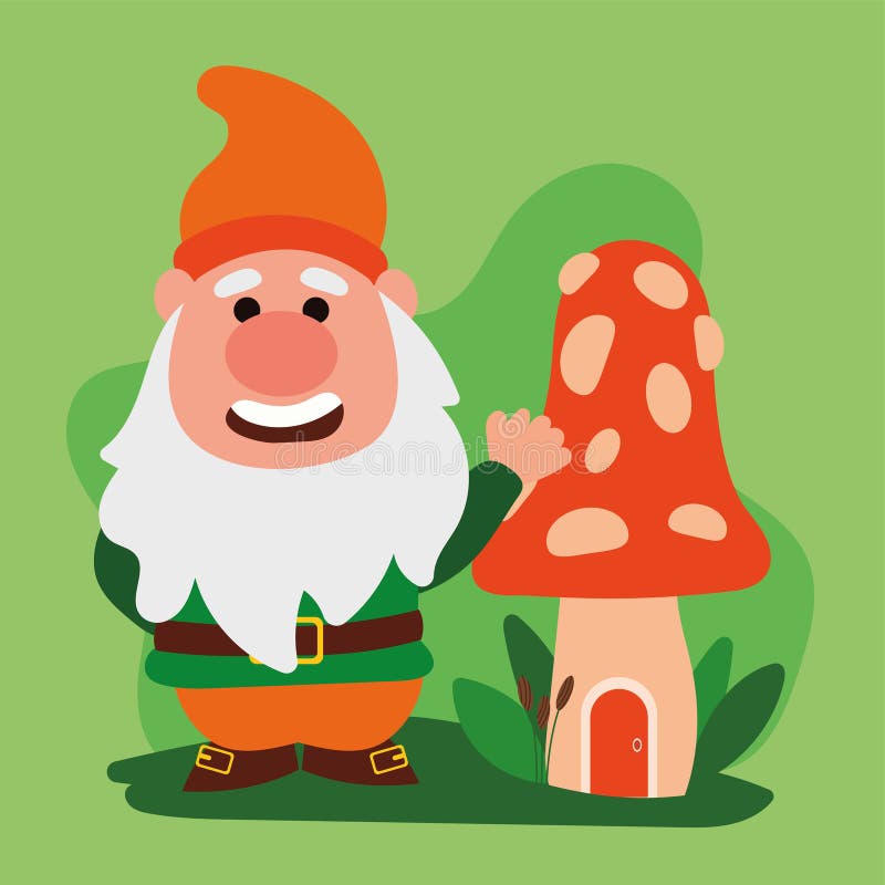 Garden Gnome Cartoon Character Vector Stock Vector - Illustration of ...