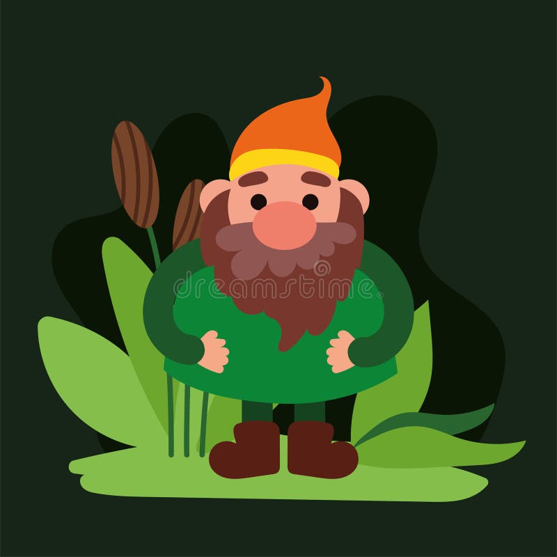 Garden Gnome Cartoon Character Vector Stock Vector - Illustration of ...