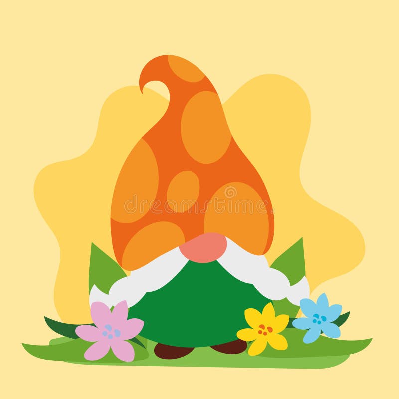 Garden Gnome Cartoon Character Vector Stock Vector - Illustration of ...