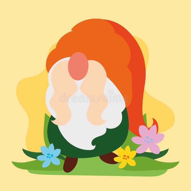 Garden Gnome Cartoon Character Vector Stock Vector - Illustration of ...