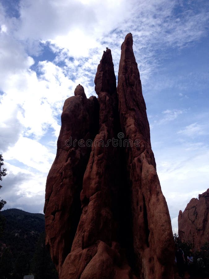 A Garden of the Gods Rock Formation in Colorado Stock Photo - Image of ...