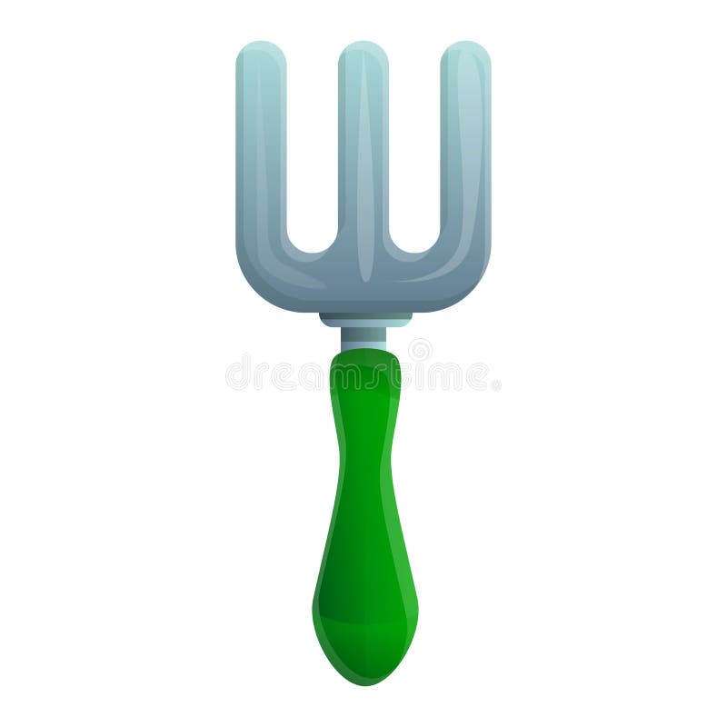 Garden Hand Rake Icon, Cartoon Style Stock Vector - Illustration of ...