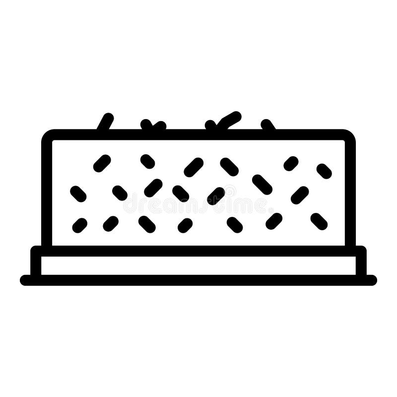 Garden Hedge Icon Outline Vector. Bush Plant Stock Vector ...